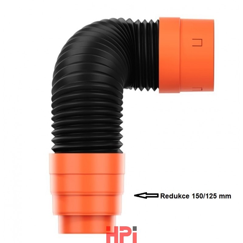 Flex-hadice - napojení větracího komínku ø 150 mm pro odvětrávací set a rotační set | HPIshop